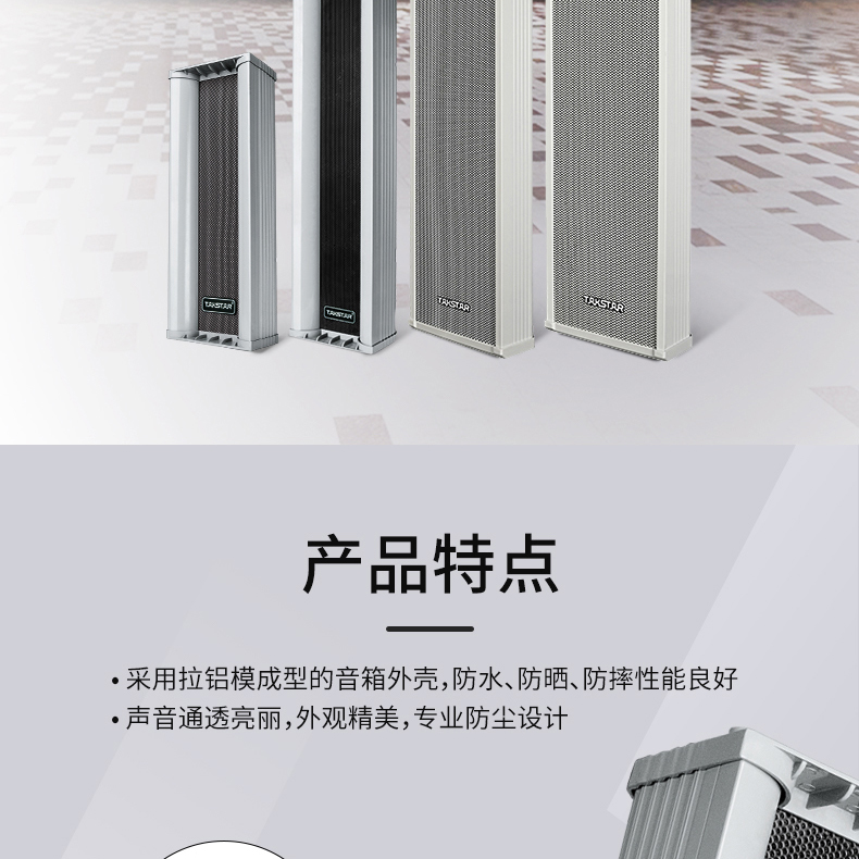 得胜（TAKSTAR）EBS-45W 壁挂广播音柱
