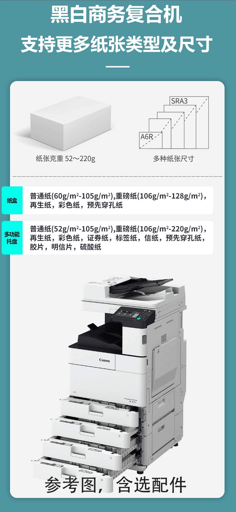 佳能（Canon）iR2625黑白数码复合机A3一体机办公复印机（自动双面复印/无线有线打印/扫描） 主机